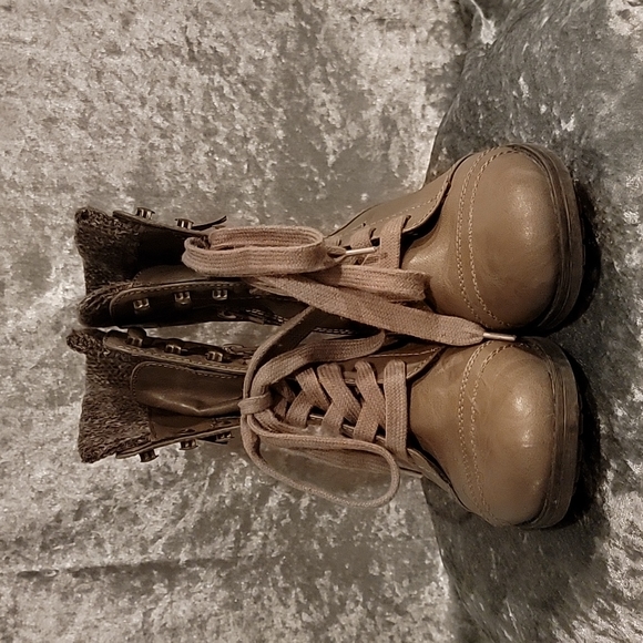 Limelight | Shoes | Limelight Taya Taupe Combat Bootie | Poshmark